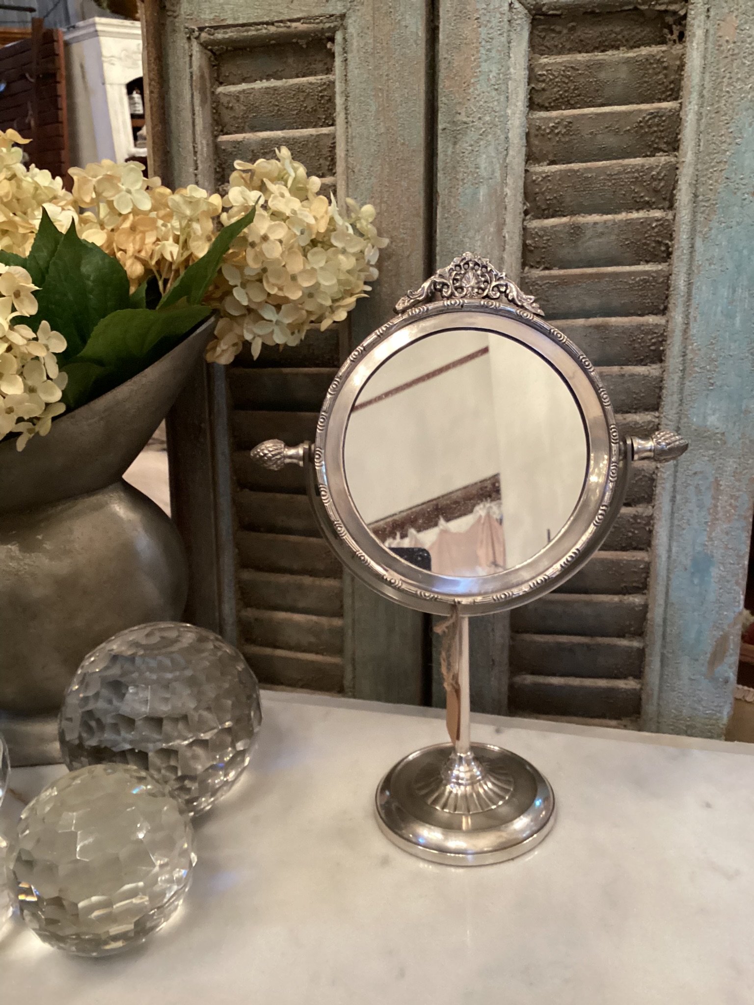 Nickel Dressing Table Mirror $169.95 (Sold) - Objects Of Interest